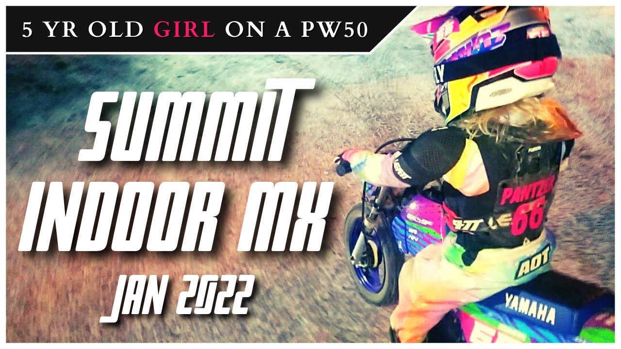 Summit Indoor MX 2022 / 5 Year Old Girl Riding Yamaha PW50 / Stacyc ...