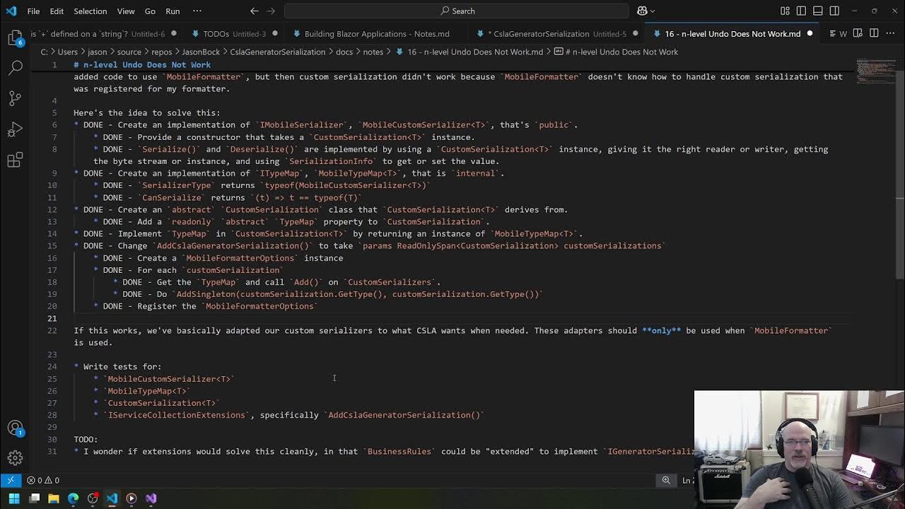 Random.Code() - Fixing a CSLA Serialization Issue, Part 2 - YouTube