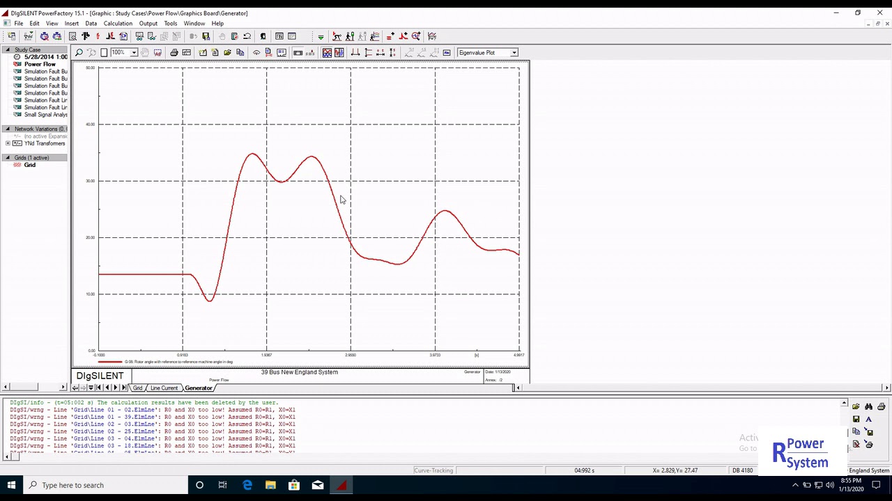 DigSilent PowerFactory Result Comparison of Time Domain Simulation ...