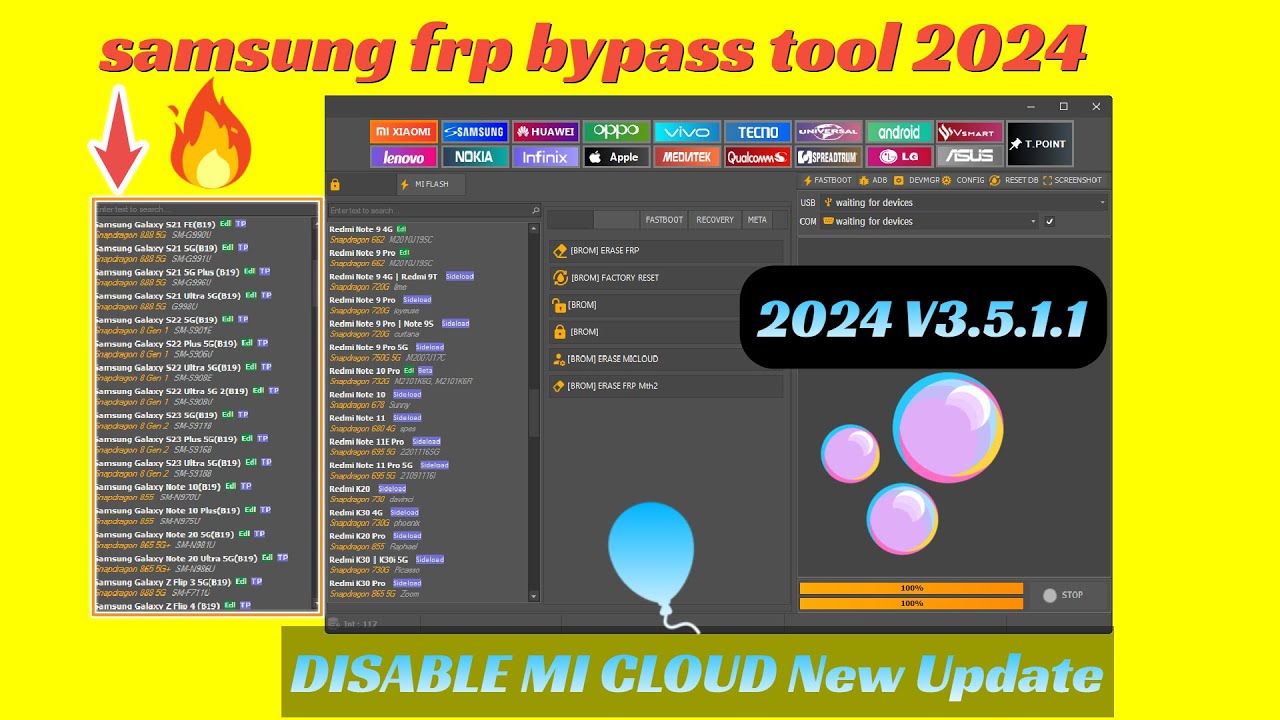 New tool update fix V3.5.1 2024 | SAMSUNG FRP BYPASS 2024 | xiaomi mi cloud | MI Unlock tool ...