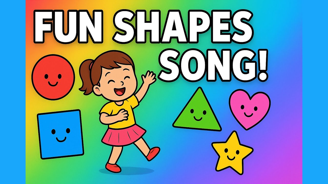 Fun Shapes Song for Kids 🎵 | Learn Circle, Square, Triangle & More with ...