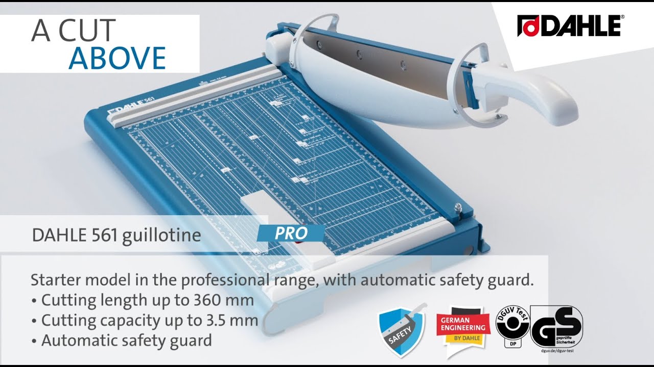 DAHLE 561 guillotine | www.novus-dahle.com/en - YouTube