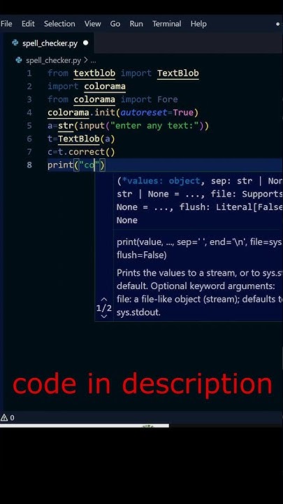 create spell checker using python - YouTube