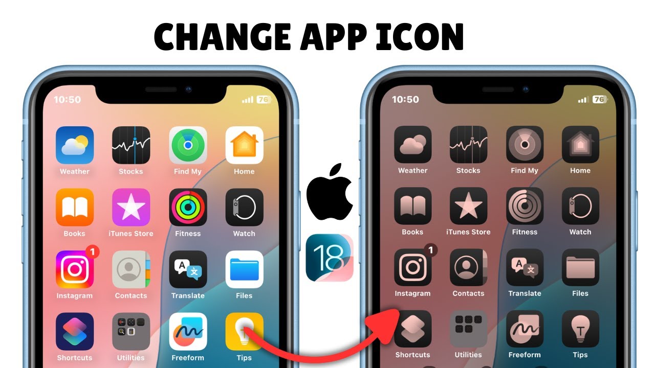 iOS 18: How to Change App Icons on iPhone Without Shortcuts App! - YouTube