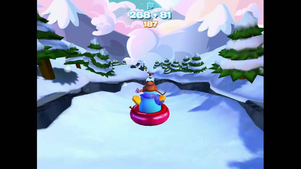 Club Penguin Sled Racer for iOS Gameplay - YouTube