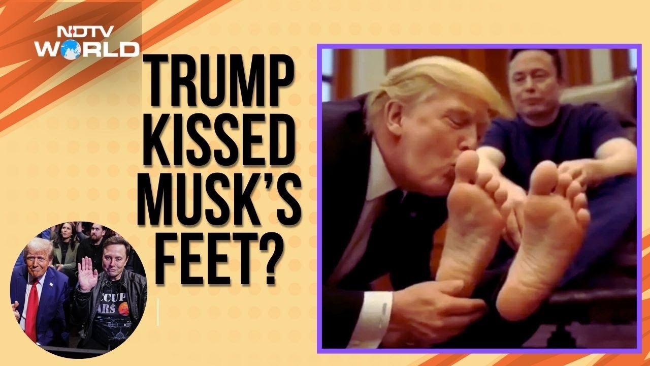 Trump Musk Kiss | Truth Behind Trump Kissing Musk's Feet Viral Video ...