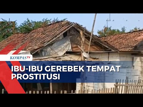 Rombongan Ibu-Ibu Gerebek Warung yang Diduga Jadi Tempat Prostitusi di Kawarang