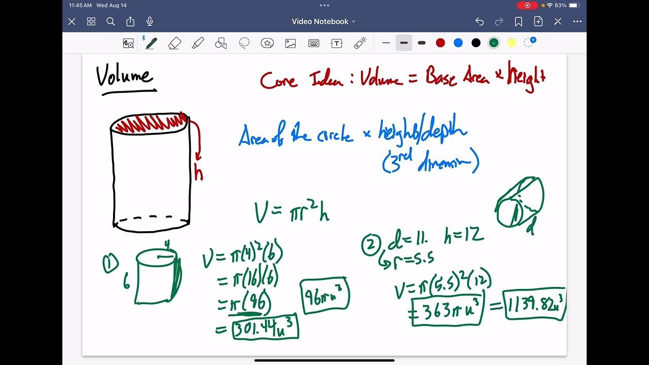 Cylinders - Volume and Surface Area - YouTube
