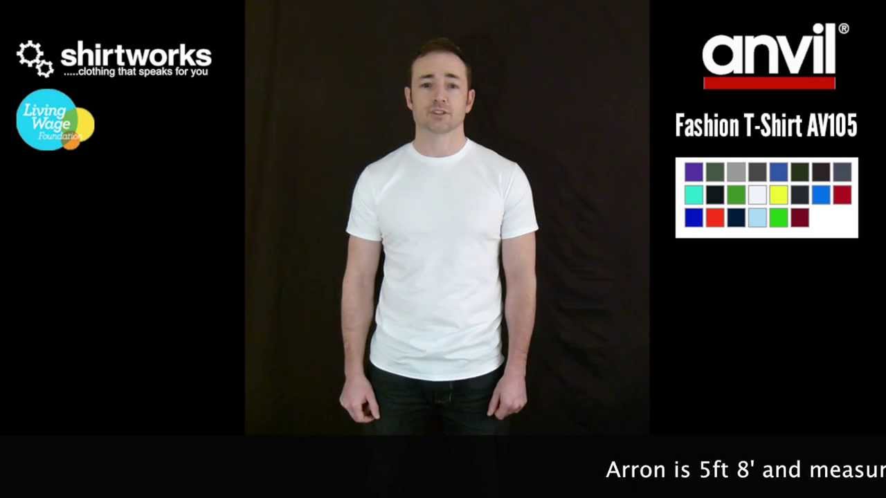 Anvil Fashion Basic T-Shirt Av105 - YouTube