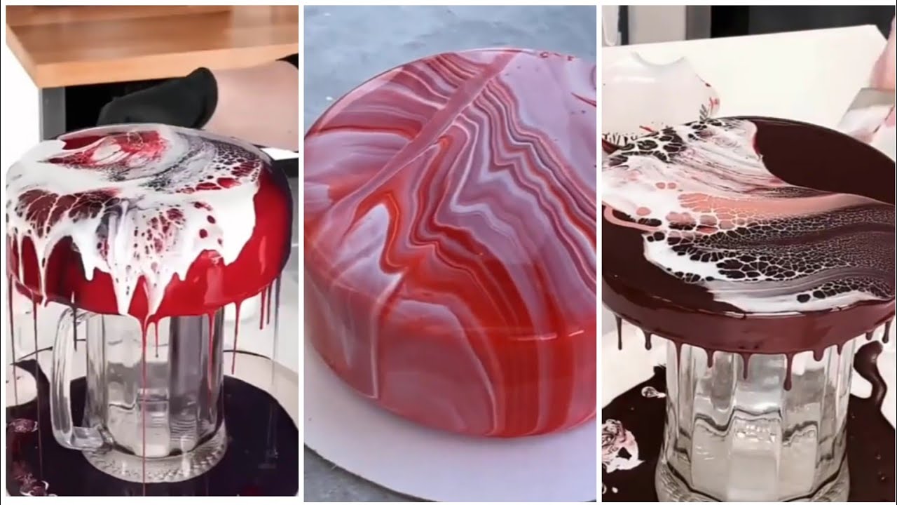 Most Satisfying Mirror Glaze Cake Decorating Compilation. - YouTube