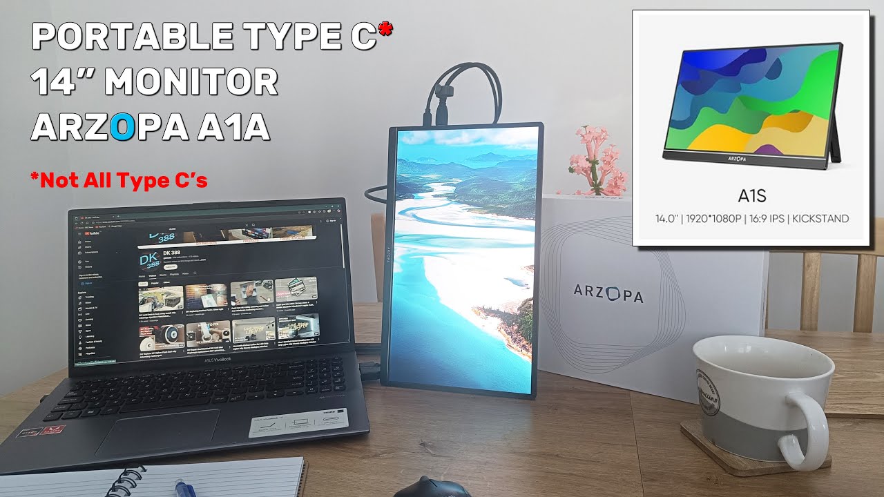 ARZOPA A1S 14" Portable Monitor #arzopa #portablemonitor #computer # ...