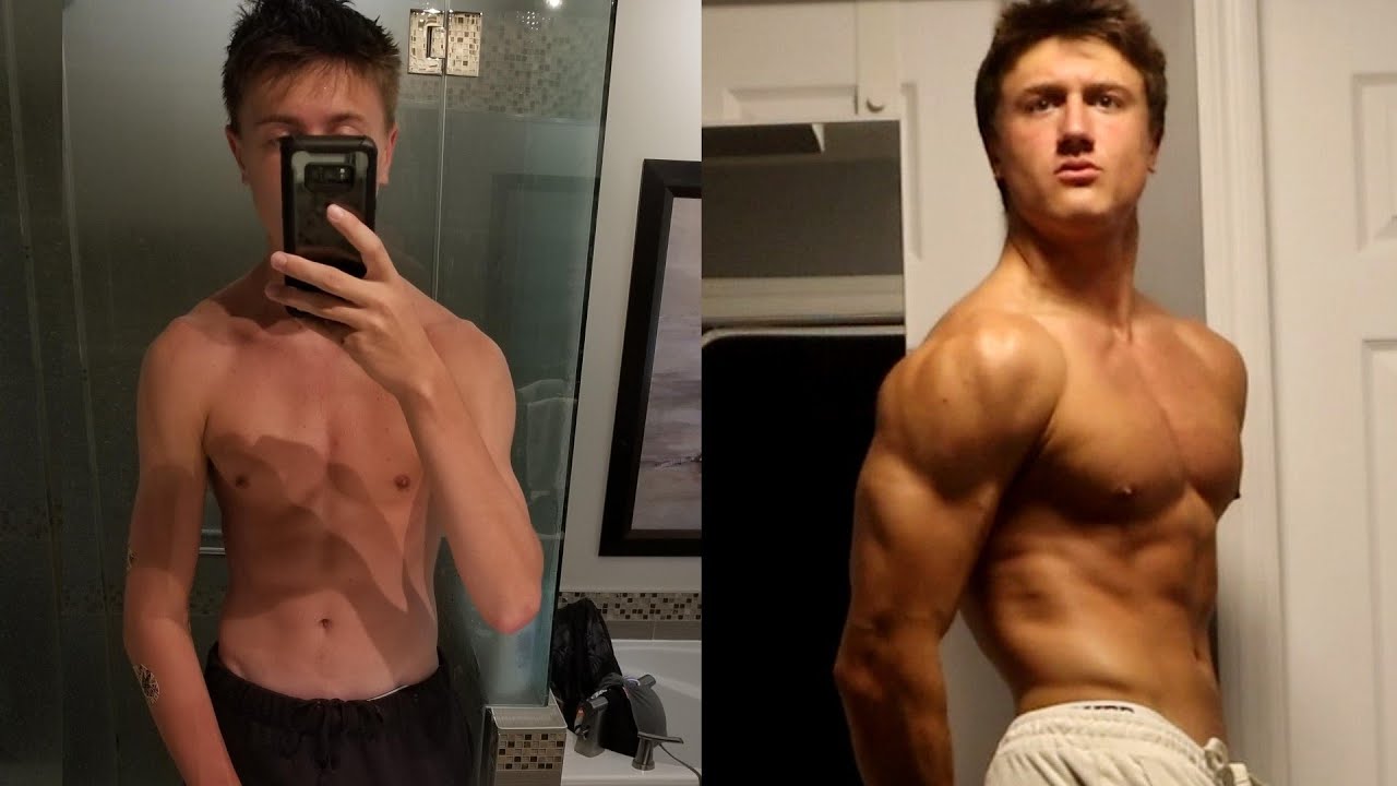 My 2 Year Body Transformation From Skinny To Muscular 16-18 - YouTube