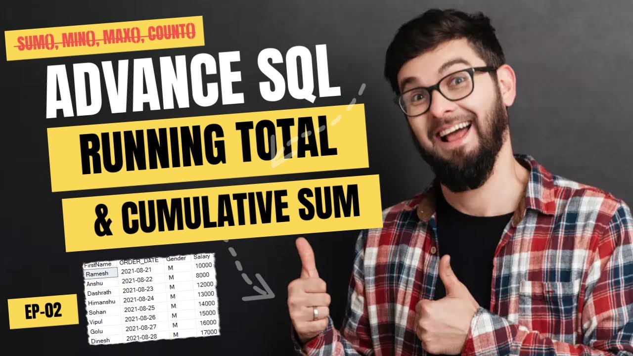 What Is Running Total In Sql Sql Interview Question Sqlinterviewquestions Sql Youtube 5665