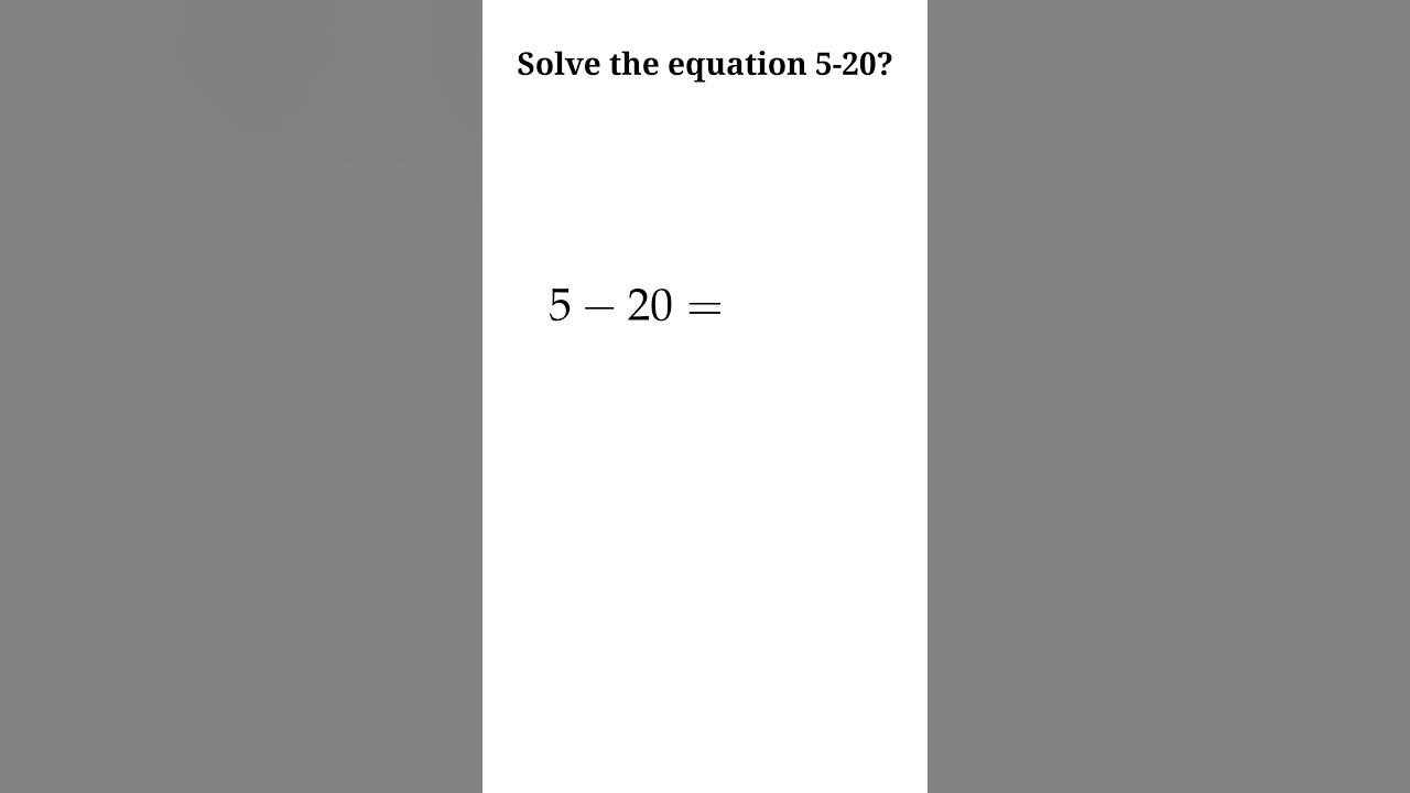 Solve 5 20 YouTube solve-5-20-youtube