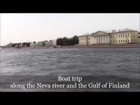 Meteor hydrofoil from Saint Petersburg to Kronstadt. Neva River. Gulf of Finland. Russia