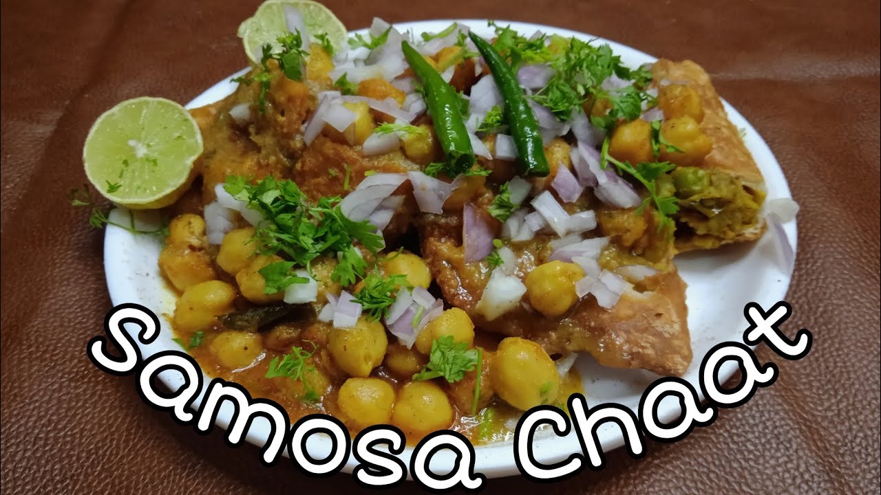 samosa chole chaat recipe |punjabi chole samosa chaat |how to make ...