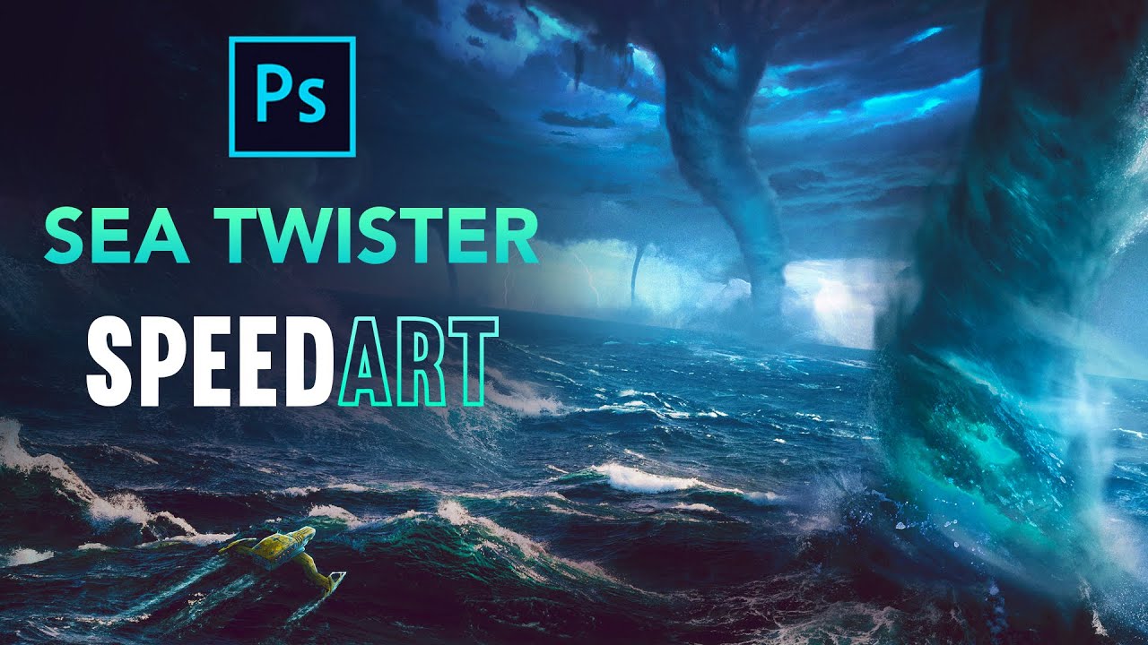 Create a SEA TWISTER in PHOTOSHOP!! - YouTube