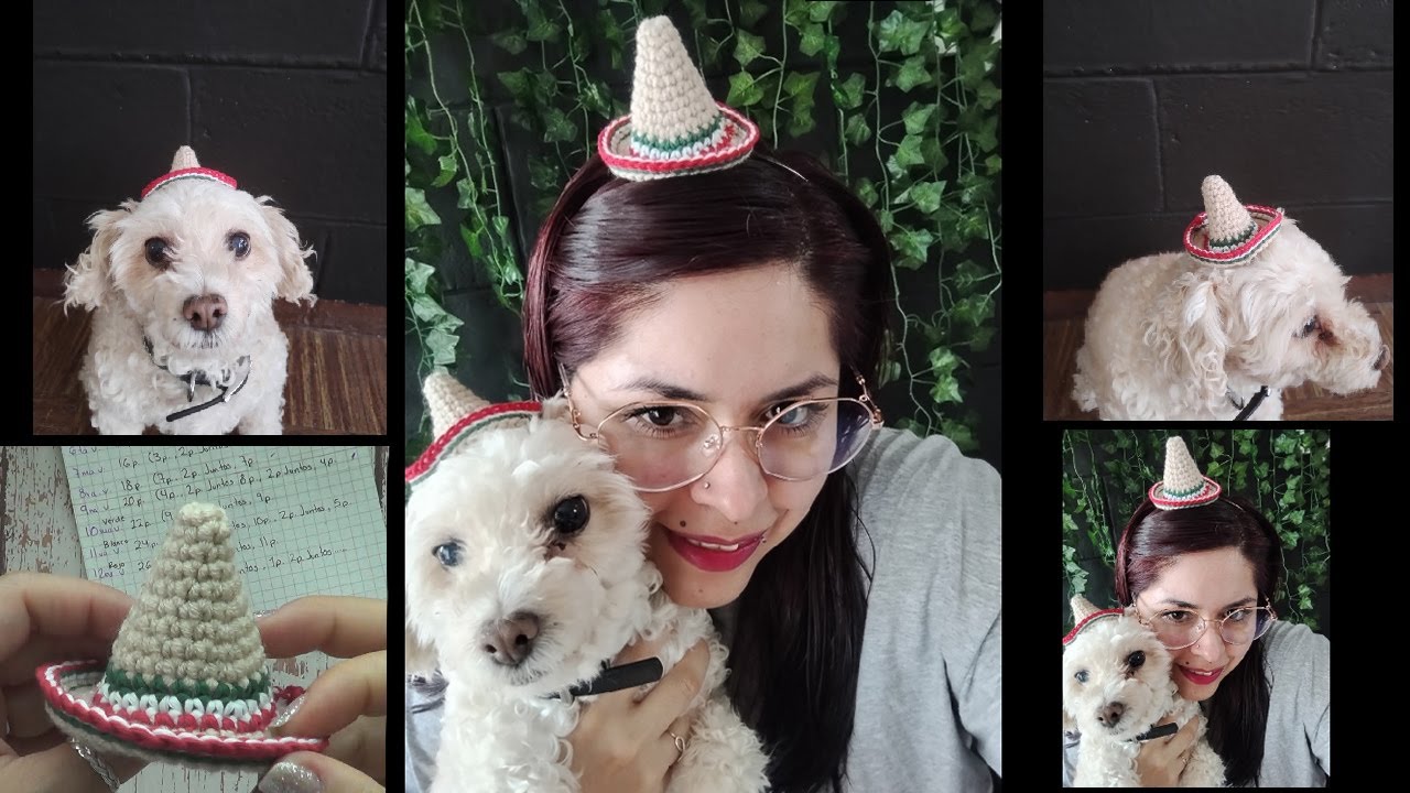 SOMBRERITO MEXICANO PASO A PASO SUPER FACIL TEJIDO EN 5 MINUTOS - YouTube