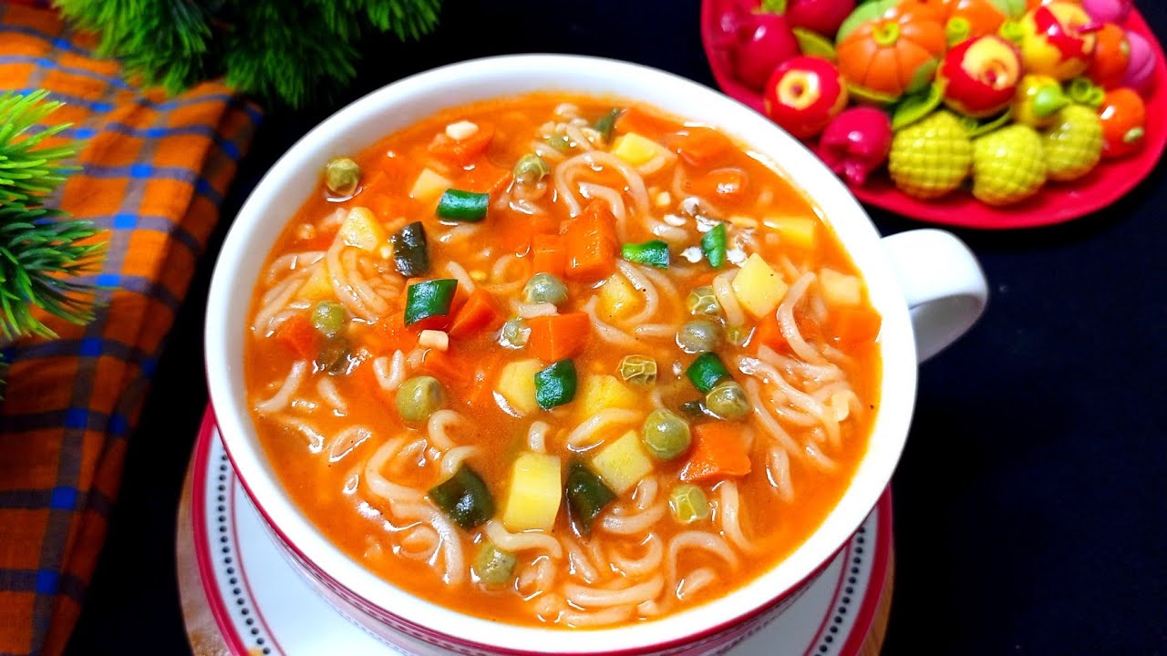 Maggi soup Noodles recipe// Easy breakfast// Quick Healthy dinner ...