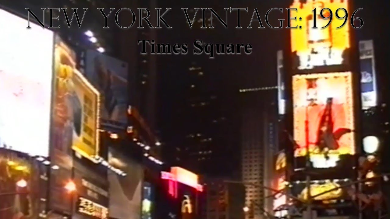 🗽 New York Walking Vintage Times Square - Summer 1996 - YouTube