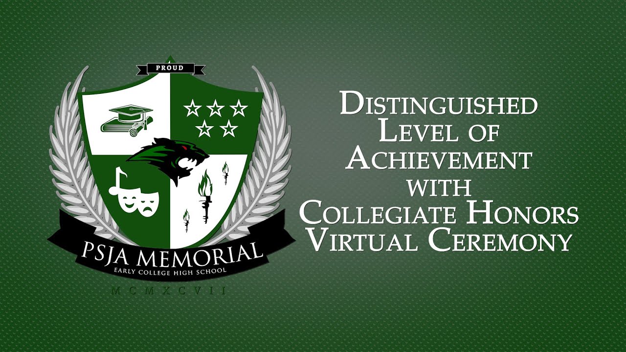 PSJA Memorial ECHS 2020 DLACH Virtual Ceremony - YouTube