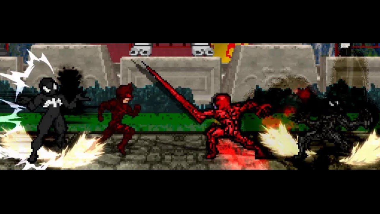 Marvel Mugen JUS Symbiote Spider-Man & Daredevil vs Carnage & Venom ...