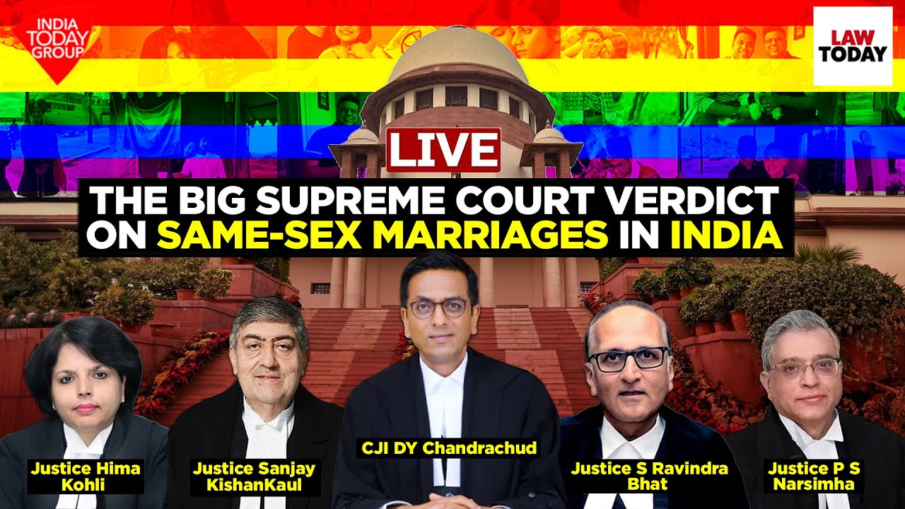 The Big Same-Sex Marriage Verdict from Supreme Court | CJI Chandrachud ...