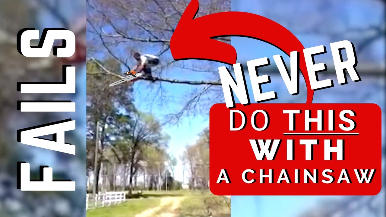 NEVER do THIS with a CHAINSAW. (Big Fails!) - YouTube