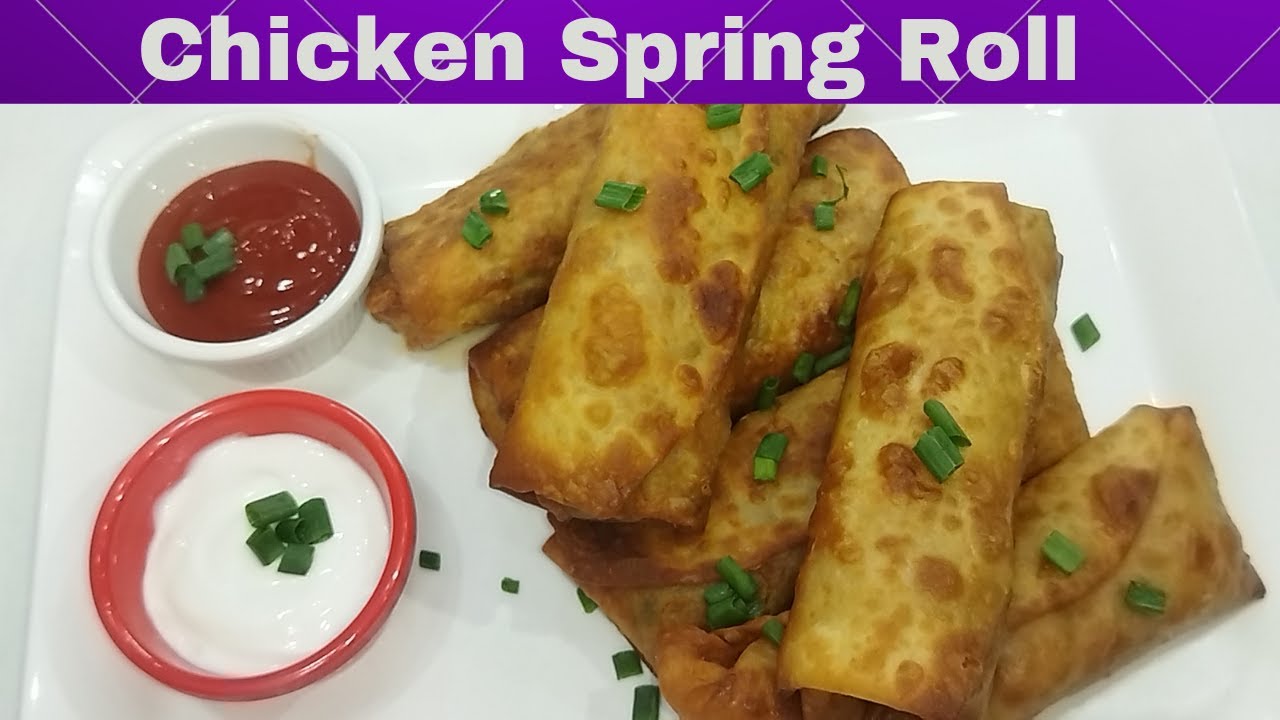 Chicken Spring Rolls || Restaurant Style Yummy Rolls😋 - YouTube