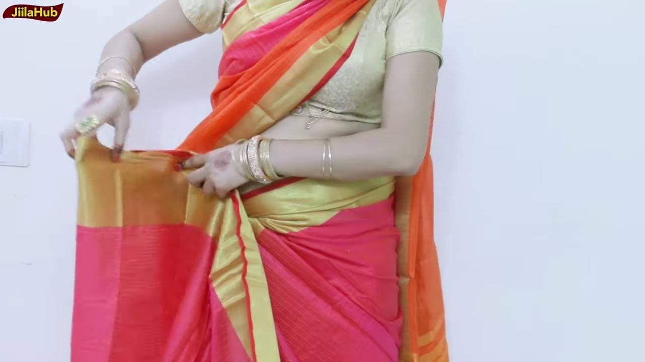 Bangol Pure Khari Cotton Saree Drape | How to Wear Ulta Pallu Saree ...