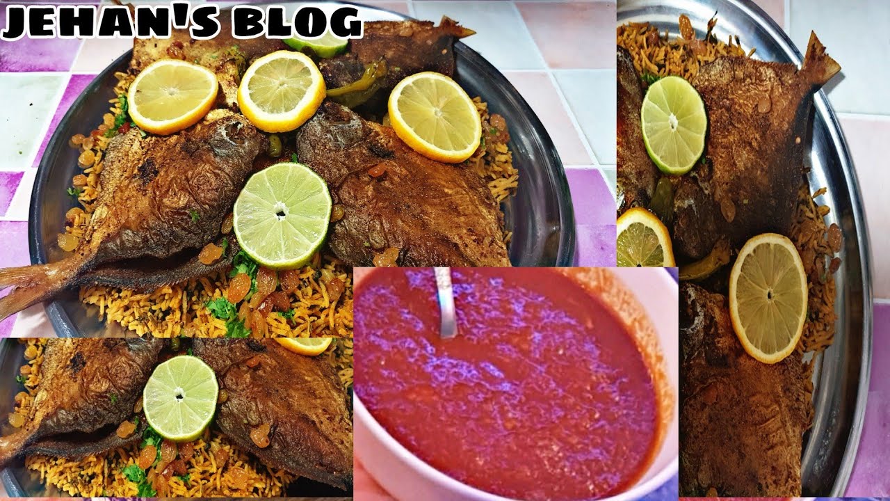 POMFRET FISH RECIPE/MAJBOOS ZUBAIDI/ARABIC DISH RECIPE/jehan's blog ...