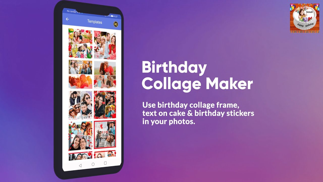 Birthday Collage Maker & Stickers - YouTube