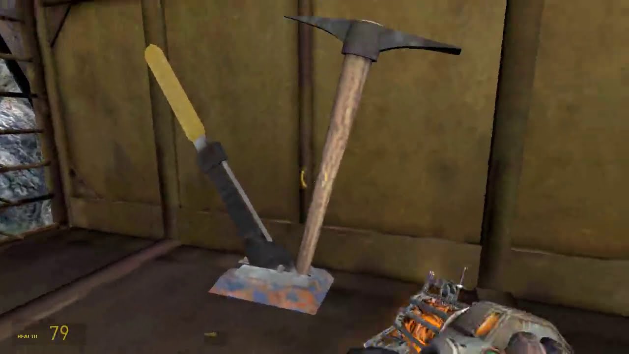 Using the pickaxe in hl2 episode 2 to glitch/cheat the system - YouTube