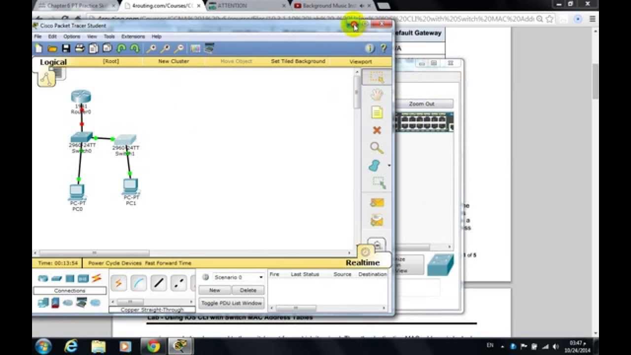 Lab - Using IOS CLI with Switch MAC Address Tables - Cisco Packet Tracer Student - YouTube