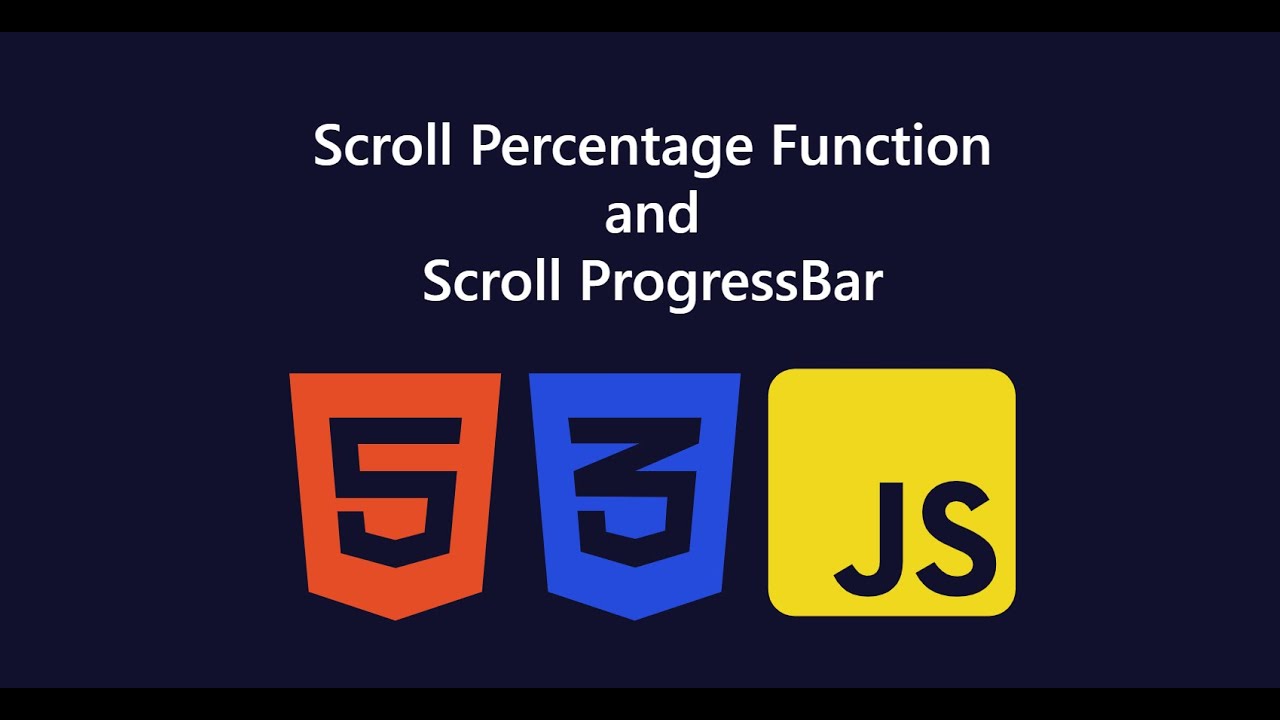 Scroll Percentage Function And Scroll Progressbar In Htmlcss And Js Youtube