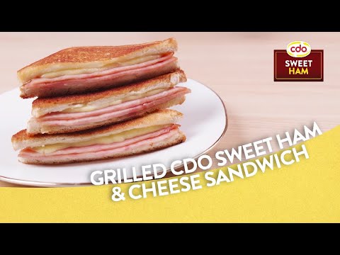 Easy Grilled CDO Sweet Ham and Cheese Sandwich recipe - YouTube