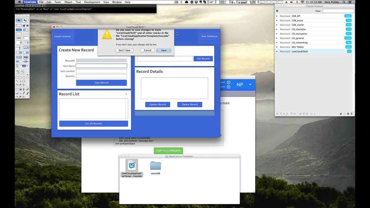 LiveCloud - Getting Started - Application Template - YouTube
