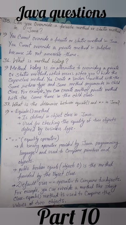 Java questions Part 10 #java #interviewquestions #jobinterviewquestions #javaquestions #job ...