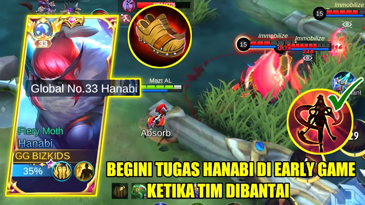 BEGINI YANG DILAKUKAN HANABI KETIKA TIMNYA KEBANTAI MUSUH DIEARLY GAME ...