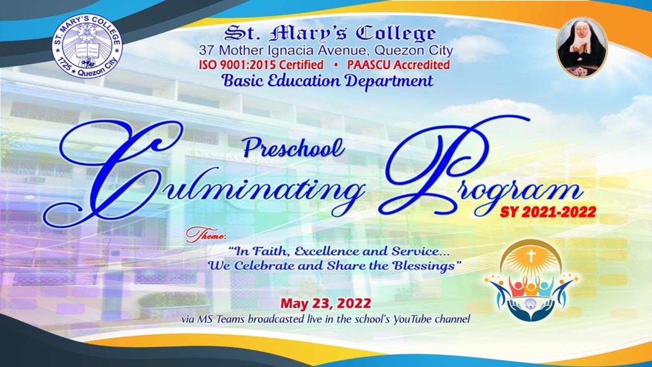 PRESCHOOL CULMINATING PROGRAM SY 2021 - 2022 - YouTube