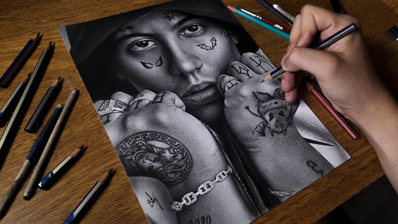 Dibujo de DUKI con lapices de grafito! | Time - Lapse - btztobias - YouTube