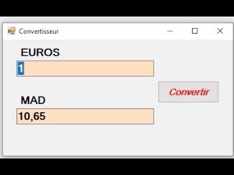 #Csharp Cours 1 : Créer un #convertisseur de #devise - YouTube