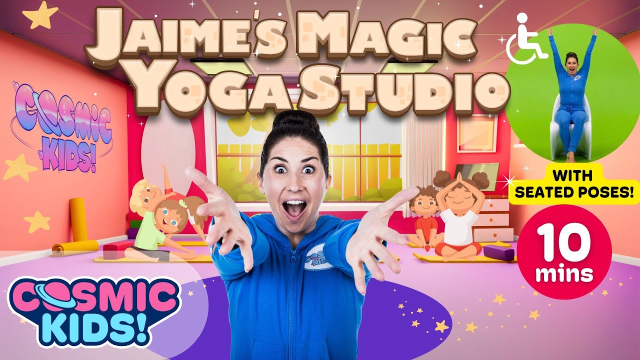 Jaime's Magic Yoga Studio, a beach yoga adventure 🏖️ I Cosmic Kids ...