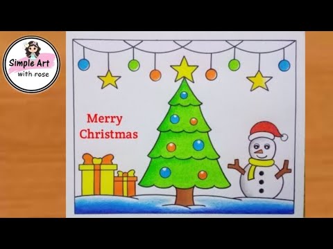 How to Draw Winter Season Scenery | Merry christmas drawing| How to ...