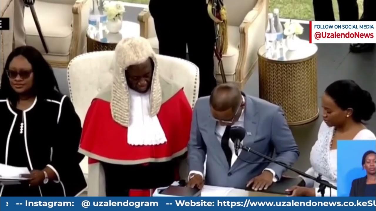 Botswana President Duma Boko Takes Oath Of Office During His Inauguration Ceremony - YouTube