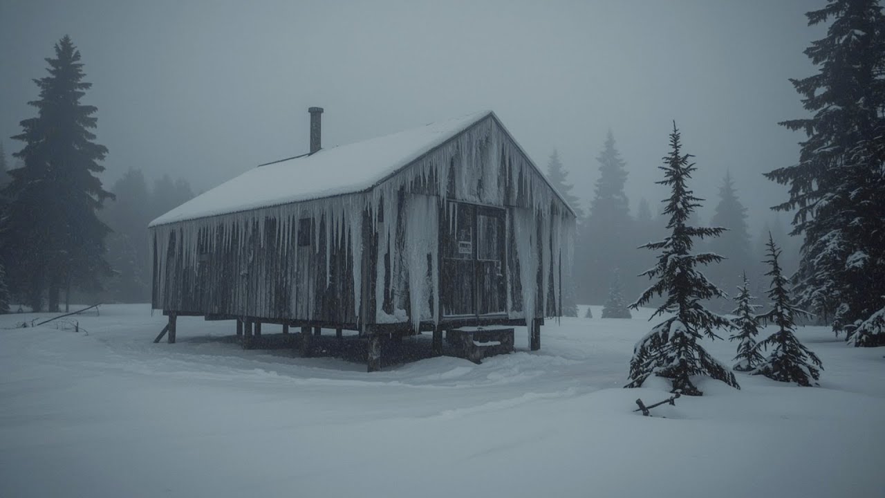 Frozen Cabin in the Blizzard┇Sleeping┇Sleep Instantly with Deep ...