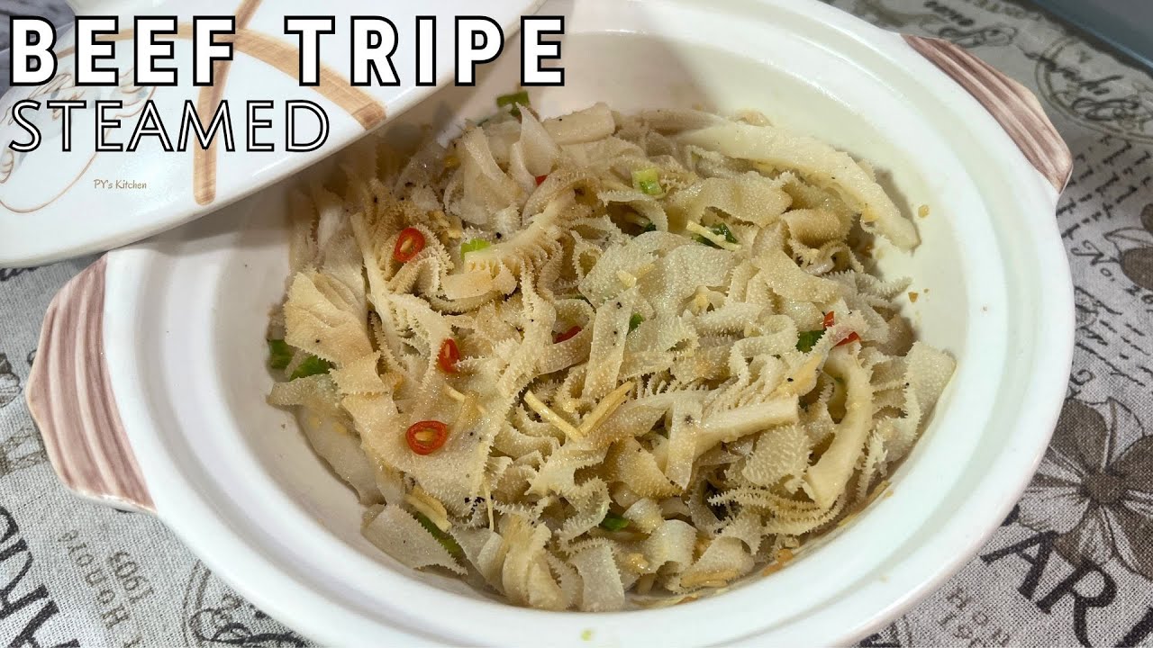How To Make Beef Tripe | Steamed Beef Tripe Recipe - YouTube