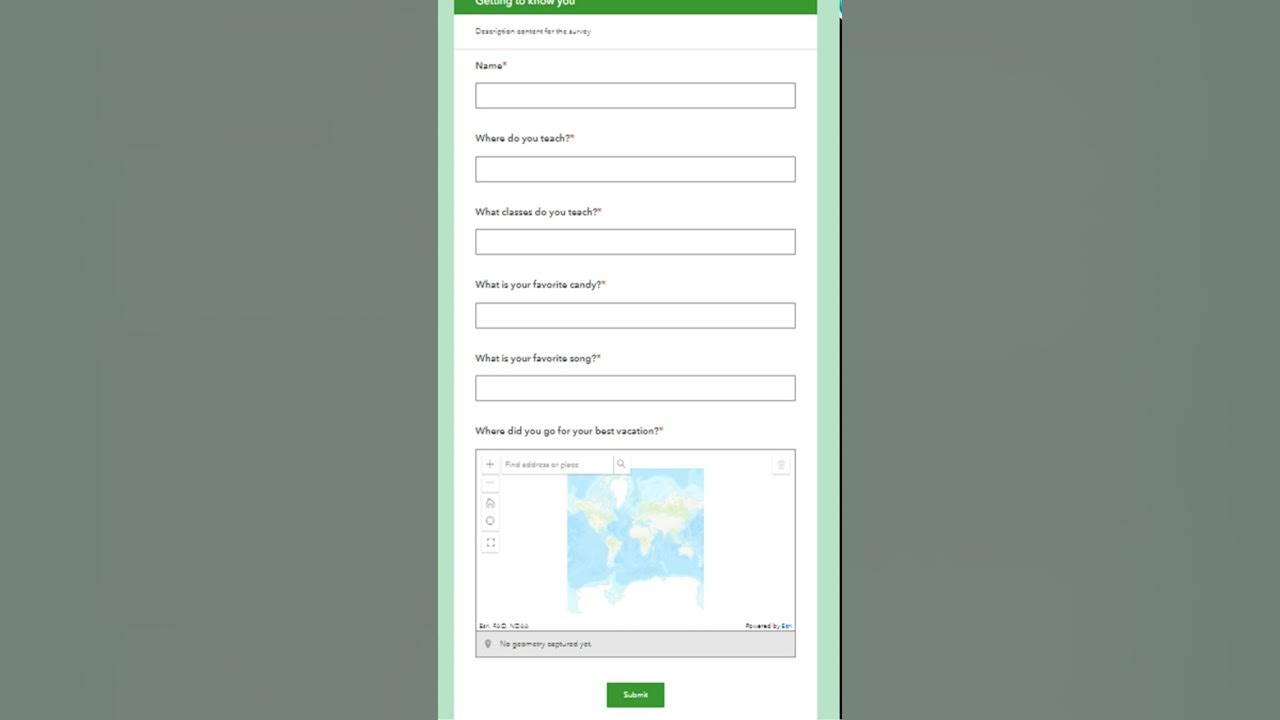 GIS Getting to Know You with Survey123 - YouTube