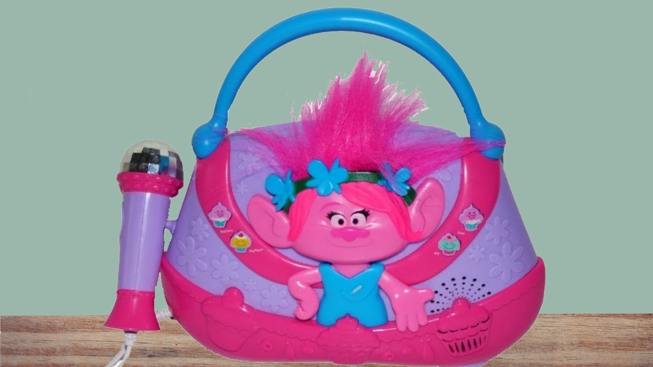 Trolls Rock N' Roll Portable Boombox Sound Machine Dreamworks - YouTube