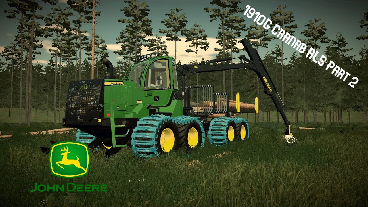 FS22 Hard to see distance! JD1910G Forwarding on a pine clear cut ...